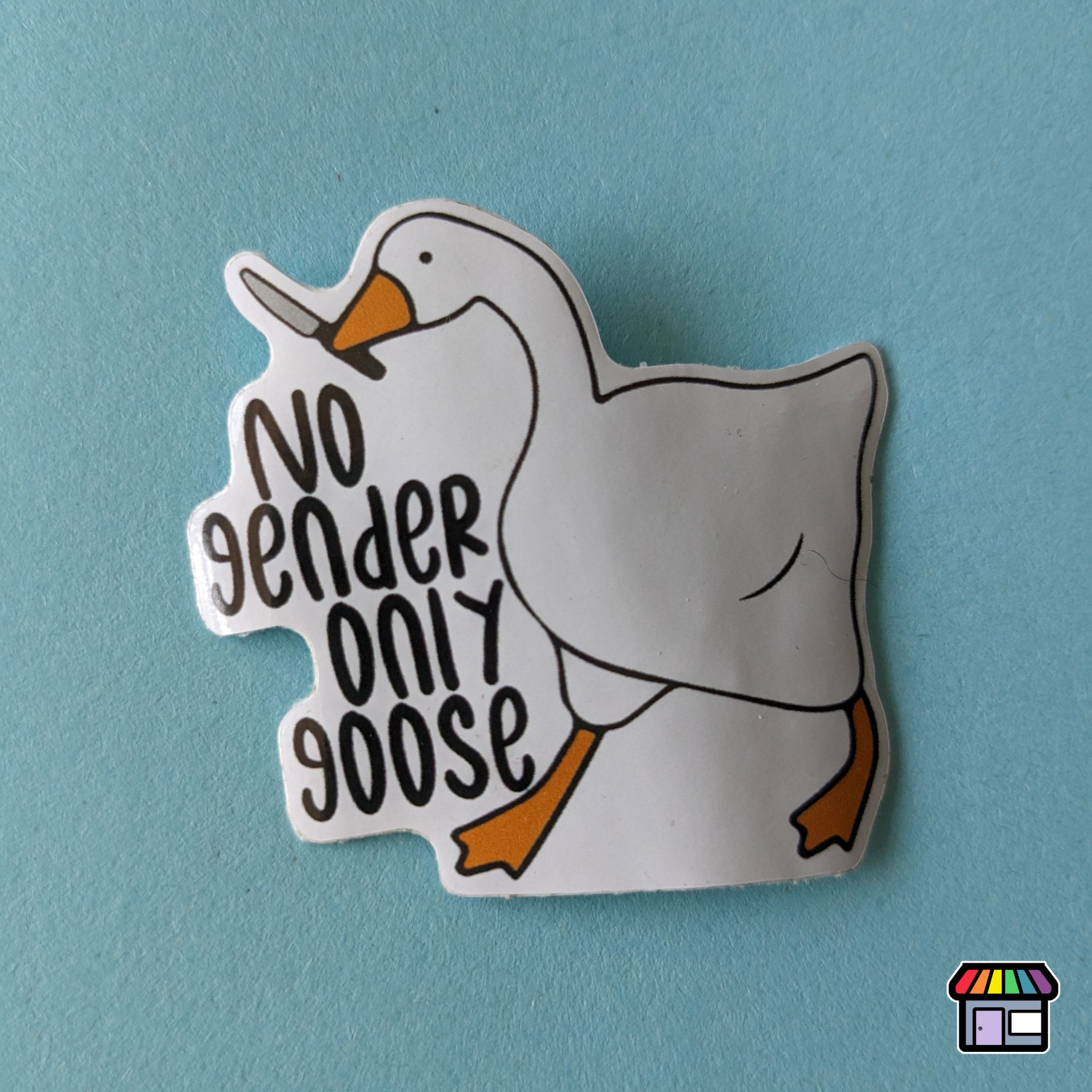 No Gender Only Goose Sticker – Queer Little Shop